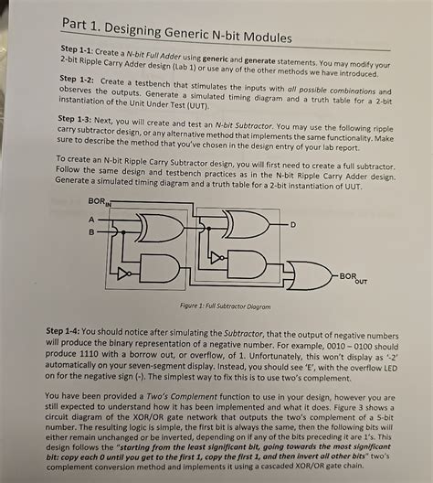 Solved Part 1 ﻿designing Generic N Bit Modulesstep 1 1