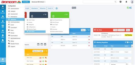how to create an event alert bromcom