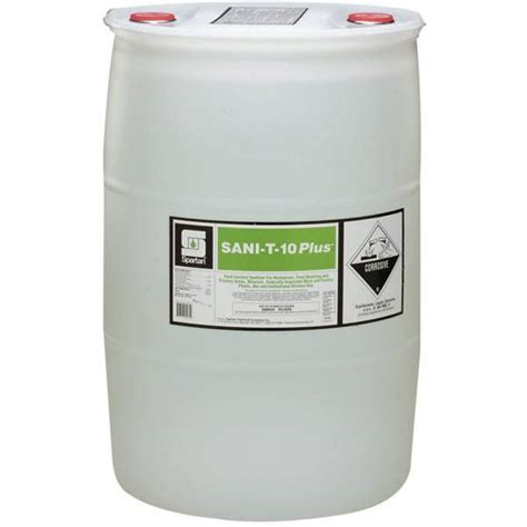 Spartan 55 Gal Sani T 10 Plus Food Contact Sanitizer Hd Supply