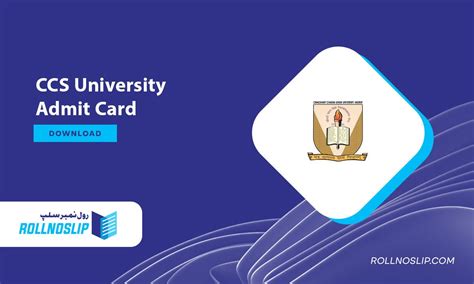 CCS University Admit Card 2025 Ccsuniversity Ac In