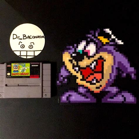 Dizzy Devil Tiny Toons Perler Art Gem