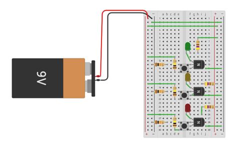 Circuit Design Water Level Indicator Tinkercad