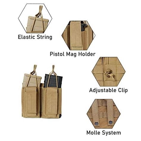 Molle Mag Pouch Open Top Double Magazine Pouch Holder For M4 M16 Ak Ar