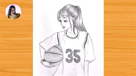Cool Girl Basketball Drawings Wallpaper The Ball Art Basketball