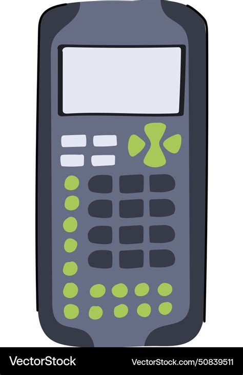 Finance Graphing Calculator Cartoon Royalty Free Vector