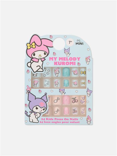 Blue Hello Kitty Kuromi False Nail Set Primark
