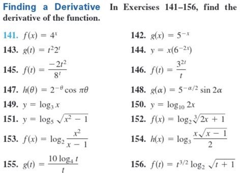 solved finding a derivative in exercises 141 156 ﻿find