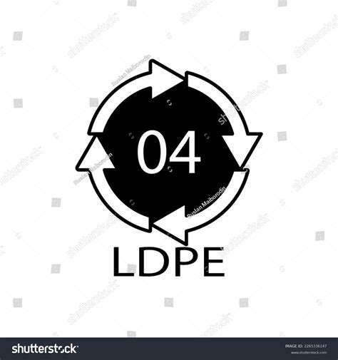 Ldpe 04 Recycling Code Symbol Plastic Stock Vector Royalty Free