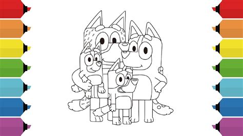 Bluey Coloring Pages Bandit