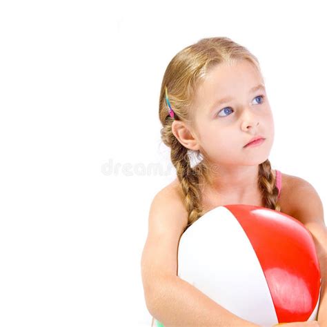 Girl And Ball Stock Image Image Of Body Closeup Active 6139543
