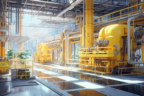 Premium Photo Modern Factory Or Laboratory With Futuristic Automated Work Tools