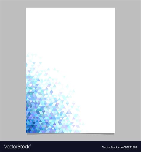 Abstract Triangle Brochure Background Template Vector Image