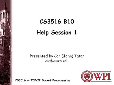 CS3516 — TCP/IP Socket Programming - ppt download