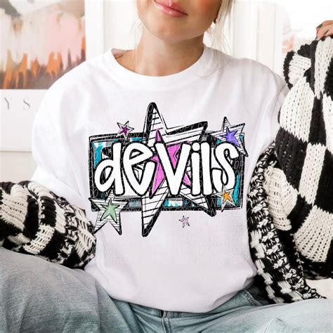 Devils Png Devils Digital For Sublimation And Dtf Bright Stars School Spirit Png Devils School