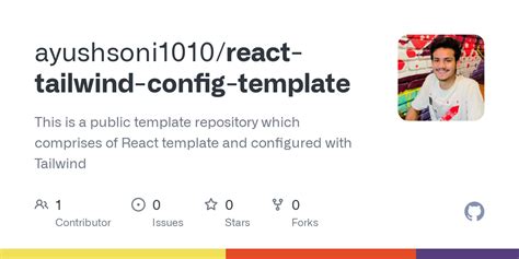 github ayushsoni1010 react tailwind config template this is a public