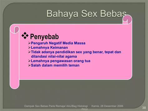 Bahaya Sex Bebas Pada Remaja Pptx