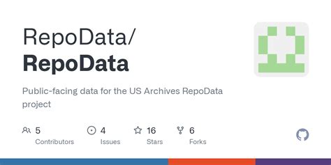 GitHub RepoData RepoData Public Facing Data For The US Archives RepoData Project