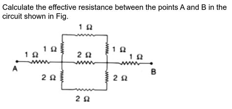 Find The Resistance Between Points A And B Of The Circuit Shown In