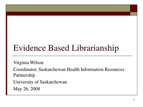 Ppt Evidence Based Librarianship Powerpoint Presentation Free Download Id839700
