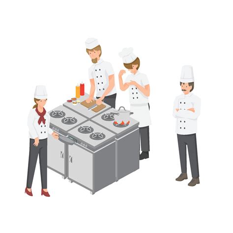 Kitchen Room And Chef Worker Graphic Vector Illustration On White Background 23179464 Vector Art