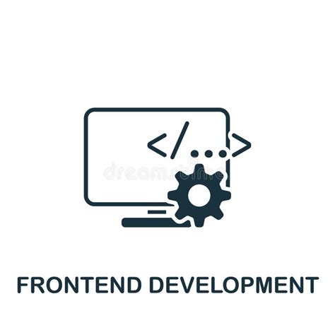 Frontend Development Icon Monochrome Simple Sign From App Development