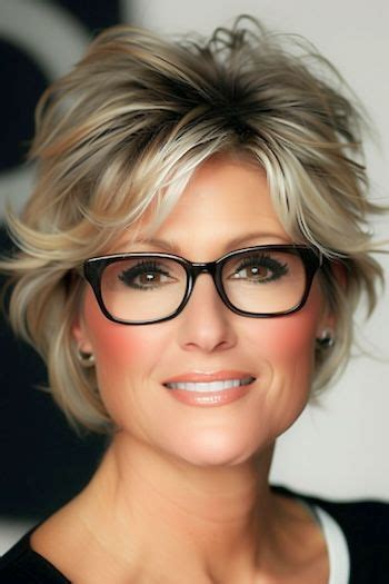 32 Chic Short Hairstyles For Women Over 50 That Look Great With Glasses