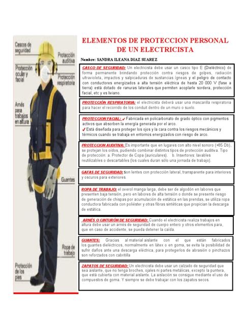 Elementos De Epp Para Electricistas Pdf Guante Ropa