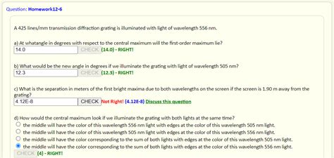 Solved A 425 Lines Mm Transmission Diffraction Grating Is
