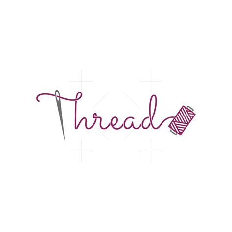 Thread Wordmark Logo Word Mark Logo Sewing Logo Design Sewing Logo