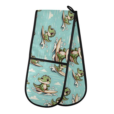 Dailycode Double Sided Oven Mitt With Loop Heat Resistant Kitchen Long