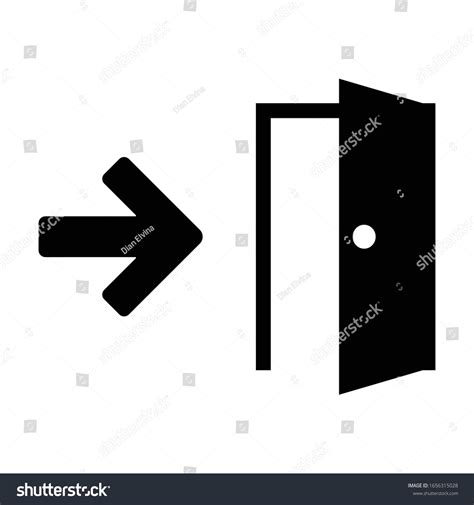 Exit Door Arrow Sign Stock Vector Royalty Free Shutterstock