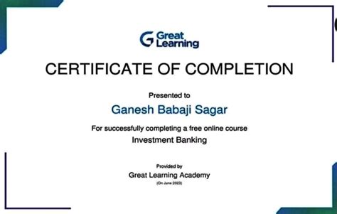 𝐆𝐚𝐧𝐞𝐬𝐡 𝐒𝐚𝐠𝐚𝐫 On Linkedin Greatlearningacademy Greatlearning Glacertificate