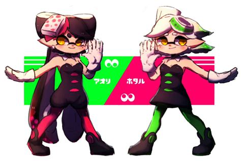 Safebooru 2girls Black Hair Breasts Callie Splatoon Dress
