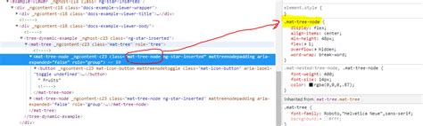 Html Angular Material 6 Tree Structure Editing With Css Properties