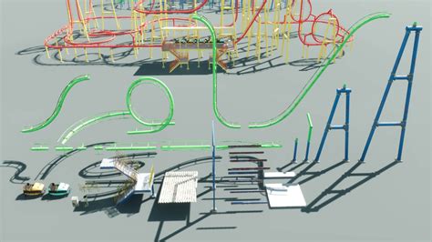 roller coaster 3d model by yuribarinov
