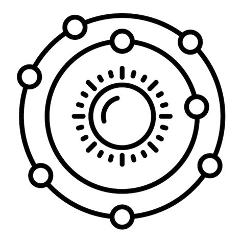 Premium Vector Solar System Vector Illustration Style