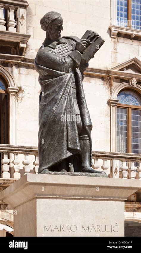 The Statue Of Marko Marulić By Ivan Mestrovic Diocletians Palace