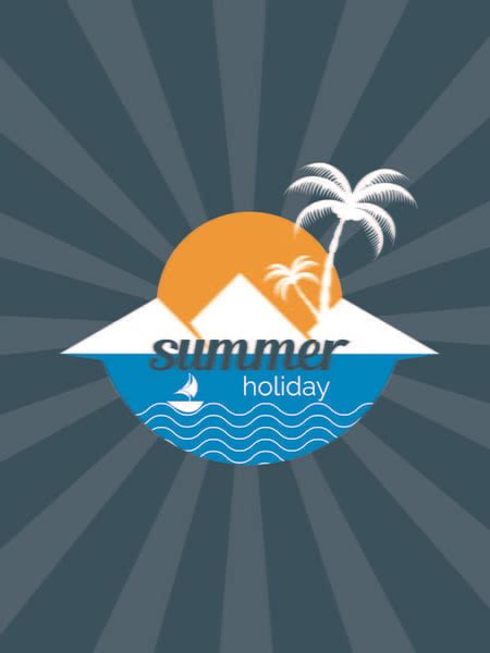 벡터 포스터 여름 휴가 디자인 Eps Uidownload