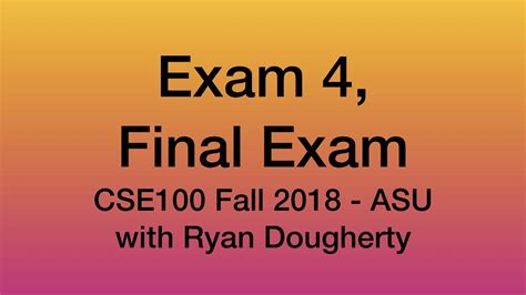 Exam 4 Final Exam Cse100 Programming With C 1119 Youtube