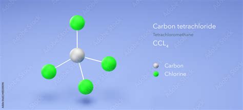 Carbon Tetrachloride Molecule Molecular Structures Carbon Tet 3d Model Structural Chemical