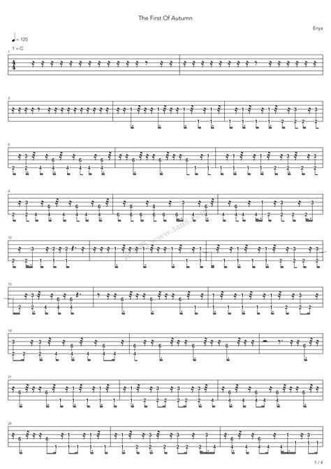 First Of Autumn吉他谱 C大调音乐网