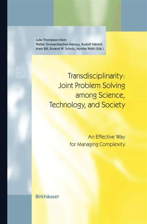 Pdf Transdisciplinarity Joint Problem Solving Among Science