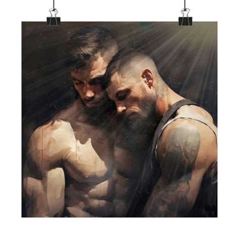 Posters Verticaux Mats Men In Love Gay Lovers Etsy France