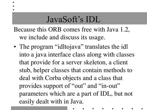 Ppt Javacorba Powerpoint Presentation Free Download Id5482598