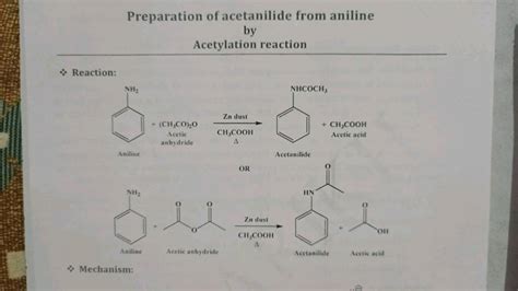 Preparation Of Acetanilide From Aniline By Acetylation Reaction Star Rea