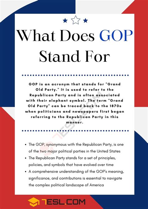 GOP Meaning What Does GOP Stand For 7ESL