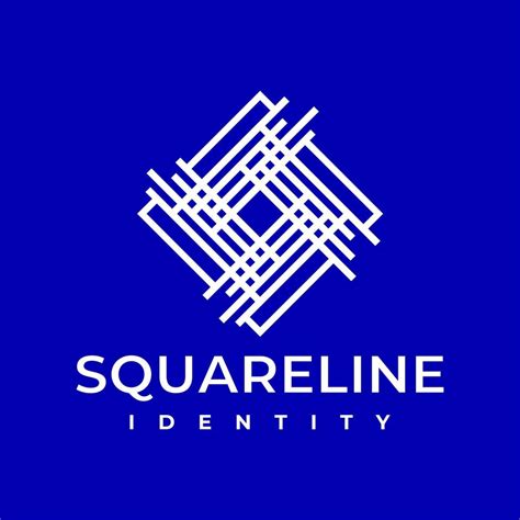 Minimal Geometric Structure Line Abstract Logo Design Square