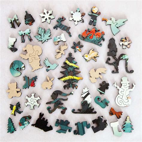 Happy Holidays By Kim Smith Stumpcraft Wooden Jigsaw Puzzle