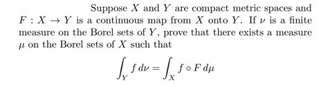 solved suppose x and y are compact metric spaces and f x y