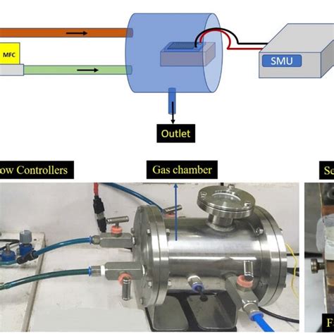A Schematic Of The Gas Sensor Test Setup B Indigenously Developed Gas Download Scientific